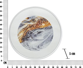 Nástěnné hodiny Mirror 60 cm šedé/vícebarevné
