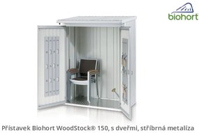 Biohort Zadní stěna WoodStock® 150 Barva: stříbrná metalíza