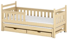 Dětská postel 90 cm DORIA (s roštem a úl. prostorem) (borovice). 1013072