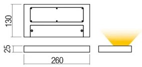 Redo 01-3016 - LED Nástěnné svítidlo LAMINA 2xLED/15W/230V CRI 90 černá