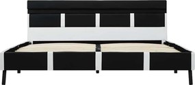 Rám postele s LED světlem černý umělá kůže 160 x 200 cm 280305