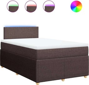 Box spring postel s matrací tmavě hnědá 120x200 cm textil 3289719