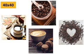 Set obrazů kouzlo kávy Varianta: 4x 60x60
