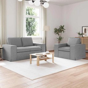 Set pohovek 2 ks Světle šedá textil 3407500