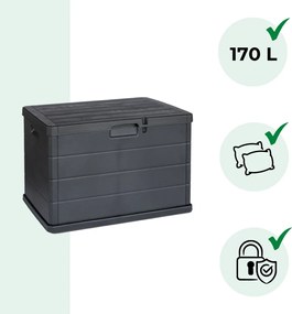 Úložný box BETA, 170L, 78x55x52cm, antracitová I.P.A.E-Progarden