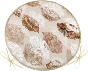 Bellatex Sedák EMA kulatý hladký Béžová,Hnědá 40 cm, (průměr)