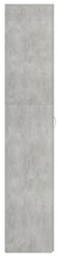 vidaXL Botník betonově šedý 80 x 35,5 x 180 cm dřevotříska