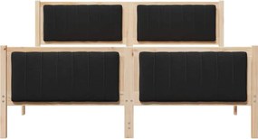 Rám postele Hnědo-černá 150 x 200 cm Masivní borovicové dřevo 3394315