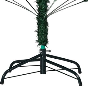 vidaXL Umělý vánoční stromek s LED a sadou koulí bílý 210 cm PVC [3077623] Barva: Zeleno-šedý