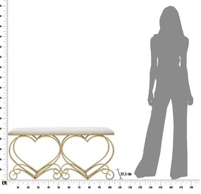 Designová lavice Efthymia 105 cm krémová