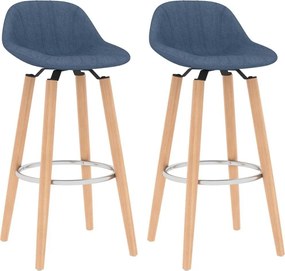 vidaXL Barové židle 2 ks textil [289377] Barva: Modrá