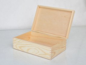 Dřevěná krabička s víkem - 30 x 20 x 10 cm, přírodní