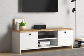 TV stolek v dekoru bílá-borovice Cube