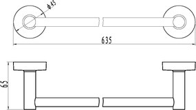Novaservis - Držák ručníků 500 mm Mephisto chrom, 6828,0
