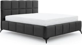 Moderní čalouněná postel MALO 200x180, vínová (matt velvet 68)