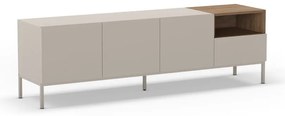 Krémový TV stolek 180x55 cm Cailin – Marckeric