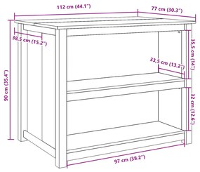 Kuchyňská Skříňka Panama 112 X 77 X 90 Cm Masivní Borové Dřevo