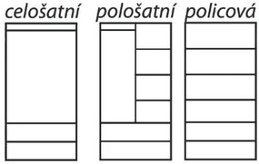 HP-Nábytek Skříň Alfa 2D Praktik BUK ROZMĚR: (š/v/h) 95 x 185 x 55 cm policová