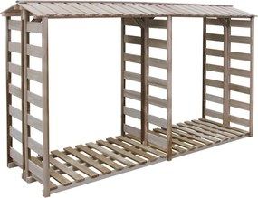 vidaXL Kůlna na dříví 300 x 90 x 176 cm impregnovaná borovice [43330]