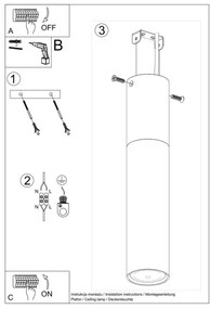 Sollux SL.0631 - Stropní svítidlo PABLO 1xGU10/40W/230V bílá