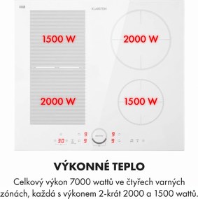 Klarstein Delicatessa 60 Hybrid, indukční varná deska, vestavná, 7000 W, 4 zóny