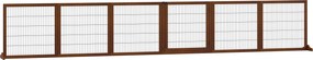 PawHut 6dílná zábrana pro psy, 432 x 70 cm Skládací bezpečnostní branka do dveří se 2 opěrnými nohami, volně stojící branka pro psy, schodišťová bran…