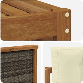 Venkovní pohovková souprava 5 ks Přirozená a Krémová 3383228