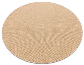 koberec kulatý TIMO 6272 SISAL venkovní tmavě béžová velikost kruh 200 cm | krásné koberce cz