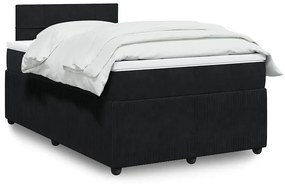 Box spring postel s matrací černá 120 x 190 cm samet 3287688