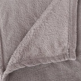 Plyšová deka 130x180 cm světle šedá