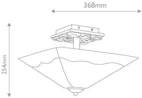 Flambeau STAR-F-S-DG - Stropní svítidlo STAR 2xE27/40W/230V měděná