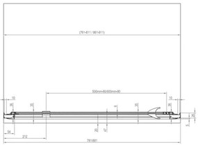 Ravak Pivot Sprchové dveře 90 cm Transparent bílá PDOP1-90 03G70101Z1