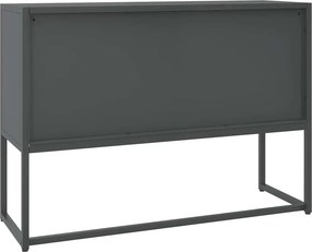 Příborník antracitový 105 x 35 x 75 cm ocel 335870