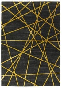 Moderní kusový koberec FESTIVAL 2731A černý / žlutý Rozměr: 280x370 cm