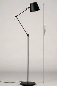 Stojací designová lampa Snap Fosca Black X