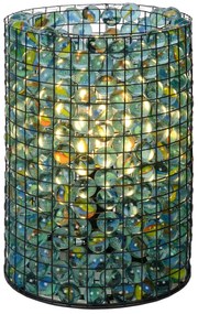 LUCIDE Stolní lampička Marbles Clear, průměr 15cm