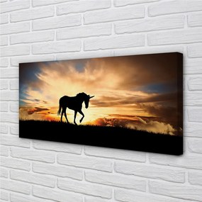 Obrazy na plátně Unicorn sunset 125x50 cm