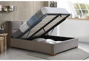 Béžová čalouněná postel MAISON VELVET 160 x 200 cm
