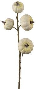 Umělá květina Dýňová větev 63cm, krémová