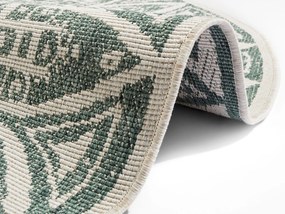 MK Original: Produkty s rodokmenem, Kusový koberec Mujkoberec Original Nora 104163 Green Creme kruh – na ven i na doma, 100x100 (průměr) kruh, zelená, chodba / předsíň