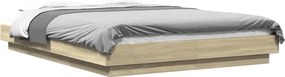 Rám postele s LED osvětlením dub sonoma 140 x 200 cm kompozit 3281100