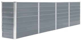vidaXL Vyvýšený záhon 320 x 40 x 77 cm pozinkovaná ocel šedý