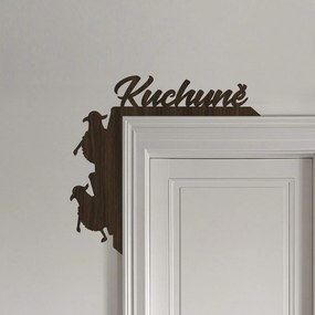 dřevo života Dřevěná cedulka do rohu dveří Kuchyně Zvolte rozměr (cm): 40x37, Zvolte barvu dekoru: Wenge