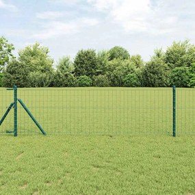 Euro plotové kotvení 25 x 0,8 m Ocel potažená PVC Zelená 3350318