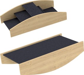 PawHut houpačka pro psy 2 v 1, dřevěná houpačka pro psy, agility rampa pro malé a střední psy do 15 kg, pro rovnováhu a sebedůvěru, 80 x 39,5 x 20 cm…