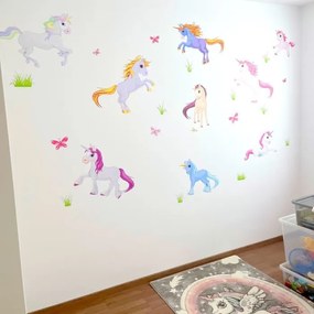 INSPIO Dětské samolepky na zeď - Unicorns