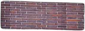 Apextextil, Protiskluzová 3D předložka Cihly, 60x180, fialová, chodba / předsíň