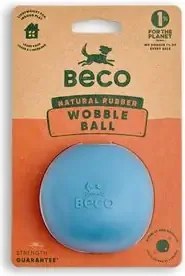 BeCoThings Beco Wobble Ball modrá 7.6cm / Hračka pro psy