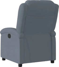 Elektrické polohovací křeslo tmavě šedé samet 3204279