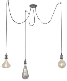 LD 13571-18 DIY Závěsné svítidlo, 3-ramenné, černá, moderní retro - LEUCHTEN DIREKT / JUST LIGHT